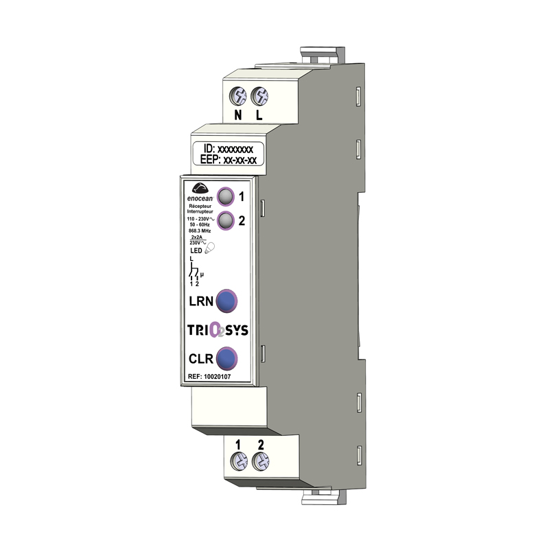 2-CHANNEL COMPACT DIN RAIL RECEIVER WITH LED COMPATIBILITY & METERING